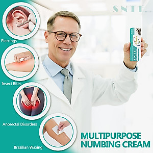 Tattoo Numbing Cream, (2.12Oz) 6-8 Hours Maximum Strength Painless Cream, for Tattoos with Aloe Vera, Vitamin E, Lecithin