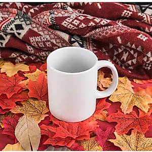 Hyturtle Personalized Fall Highland Cow Maple Leaves Coffee Mug - Birthday Gifts For Cow Lovers - Fall Autumn Decor Gifts For Farmhouse Thanksgiving - Custom Name 11oz White Ceramic Coffee Tea Mug