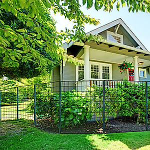 ARIFARO Fence Posts 7 Feet Sturdy Duty Metal Fence Post, Pack of 10, No Dig Garden U Post for Wire Fencing Steel Post for Yard, Outdoor Wire