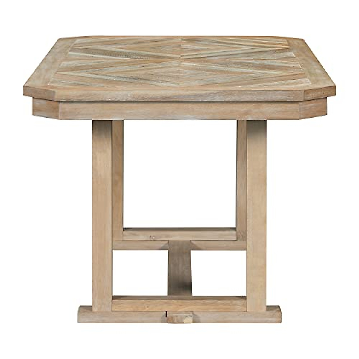 ERDAYE 6-Piece Rubber Dining Table Set with Beautiful Grain Pattern Solid Wood Tabletop and Soft Cushion on Chairs and Bench,Modern Family Kitchen & Dining Room Furniture Suit, Natural Wash