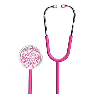 Breast Cancer Awareness Ribbons Hot Pink Gemscope Stethoscope