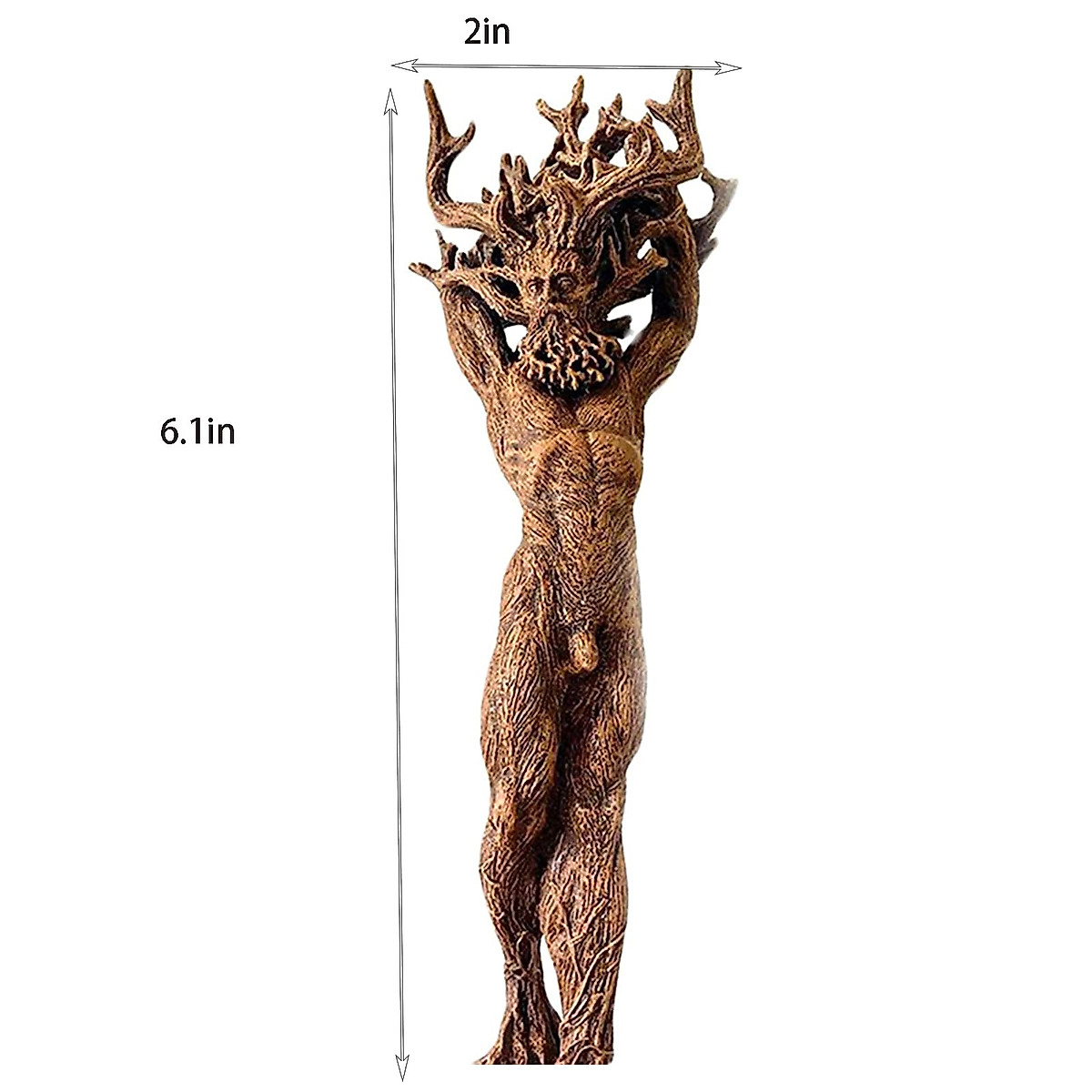 ALMOXVYE Forest Goddess Statue Resin Jewelry Garden Crafts Tree Monster Statue Green Man Resin Forest Goddess Male God Statue Jewelry Ornaments (Male god)