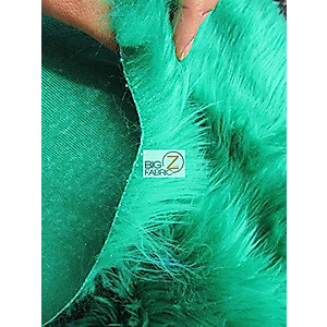 Ecoshag™ Faux Fake Fur Solid Shaggy Long Pile Fabric Sold by The Yard DIY Coats Costumes Scarfs Rugs Accessories Fashion (Turquoise)