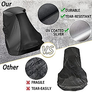 Iceberg Elf Pedal Go Kart Cover,Go Kart for Kids Covers Waterproof,(40" L x 25" W x 25" H) Black, Uv Protection, Dustproof and Rainproof Four-Season Outdoor Protective Cover