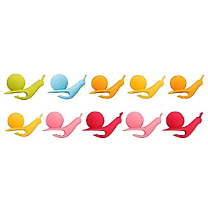 12 Pieces Cute Shape Silicone Tea Bag Holder Candy Color Cup Holder for Gift Set Home Party Supplies Coasion for Women (Pink, One Size)