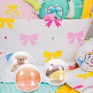 PRETYZOOM 100pcs Shell Tennis Large Xmas Tranparent Bubble Round Clear Gifts Treat Container Bulk Capsule Prize Machine Capsules Small Clear Balls Tiny Refill Child Household Plastic