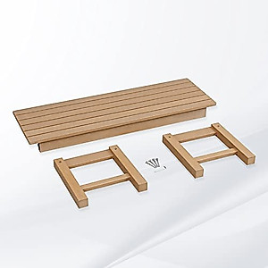 ACUEL Garden Bench, Poly Lumber Outdoor Bench Weatherproof, 2-Person Patio Benches for Outdoor, Rot-Proof Fade Proof