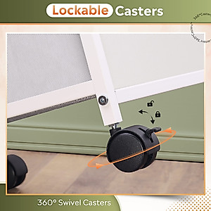 DEVAISE 2 Drawer Mobile File Cabinet, Rolling Printer Stand with Open Storage Shelf, Fabric Vertical Filing Cabinet fits A4 or Letter Size for Home Office, White