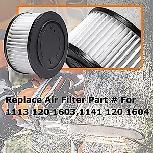 Mtanlo Air Fuel Filter HD2 for Stihl MS261 MS271 MS291 MS311 MS341 MS391 MS261C MS271C MS362C Chainsaw Maintenance Tune Up Hi-Flow Pleated Cleaner Service Kit 1141 120 1604