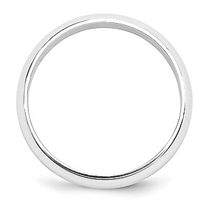 950 Platinum 5mm Half-Round Shape Featherweight Band Ring Fine Jewelry For Women Gifts For Her, Size 12