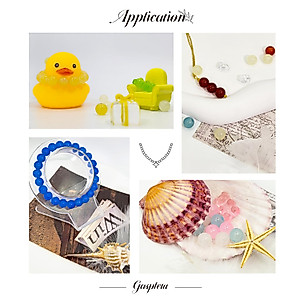 Gaspletu 1800PCS 8mm Glass Beads Bracelet Making Kit, 72 Colors Crystal Beads for Jewelry Making, 3 Box Round Beads Suitable for Beginners