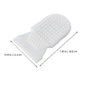 FRCOLOR 3 Pcs Scorpion Brush Silicone Massage Brush Muscle Massage Glove Massage Kit Silicone Body Scrubber Hand Held Massager Palm Massage Glove White Glove Brush Clean