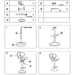 CangLong Stools Swivel Adjustable Barstool, Counter Height Chairs w/Backrest and Footrest for Bar, Kitchen, Dining, Living Room and Bistro Pubx, Set of 2, Retro Brown