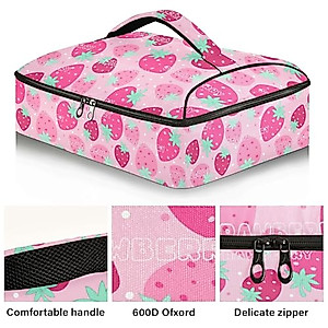 Kcldeci Insulated Thermal Food Carrier Insulated Casserole Carrier for Hot or Cold Food,Cupcake with Candle Insulated Tote Bag for Potluck Cookouts Parties Picnic,Lasagna Lugger