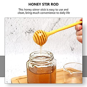 NUOBESTY 4pcs Honey Dippers Plastic Honey Stirrer Sticks Honey Spoon Syrup Stirrers for Honey Jar Dispense Drizzle Honey Kitchen Gadgets Green Beige Yellow