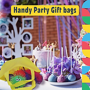 Dazzling Toys 12 Reusable Tote Bag, Large Gift Bags With Handles | Eco Friendly Party Favor Bags - Useful Kids & Adult Party Favors, Reusable Grocery Bags, Goodie Bags & Birthday Gift Bag Valentines