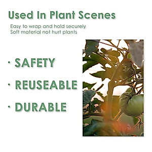 plantactic Garden Tie Green Tape, Plant Supports, Gentle On Plants (32.8ft ×1/2 inch, 1 roll, Green)