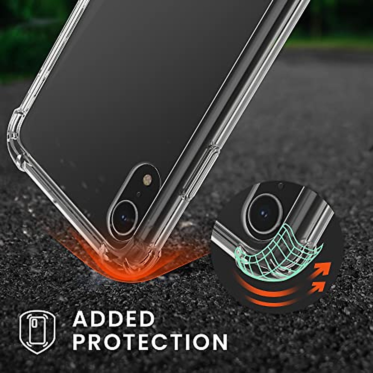 kwmobile Crossbody Case Compatible with Apple iPhone XR Case - Clear TPU Phone Cover w/Lanyard Cord Strap - Dark Red/Transparent