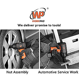 WORKPAD 1/2-Inch Composite Air Impact Wrench with Twin Hammers, Pneumatic Tools