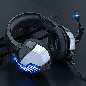 FEIYING Gaming Headset for PS4, PS5, Noise Cancelling Over Ear Headphones with Mic, Wired Over-Ear Headphone with 360° Adustable Noise Canceling Microphone for PC, PS4, PS5, Mac