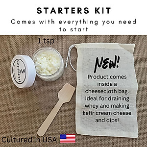 Live Kefir Grains 1 TBSP, Kefir Starter Culture, Rich in Live Active Probiotics, Start your own Kefir Culture at Home, Bulgaros de Leche, Beginners Kit