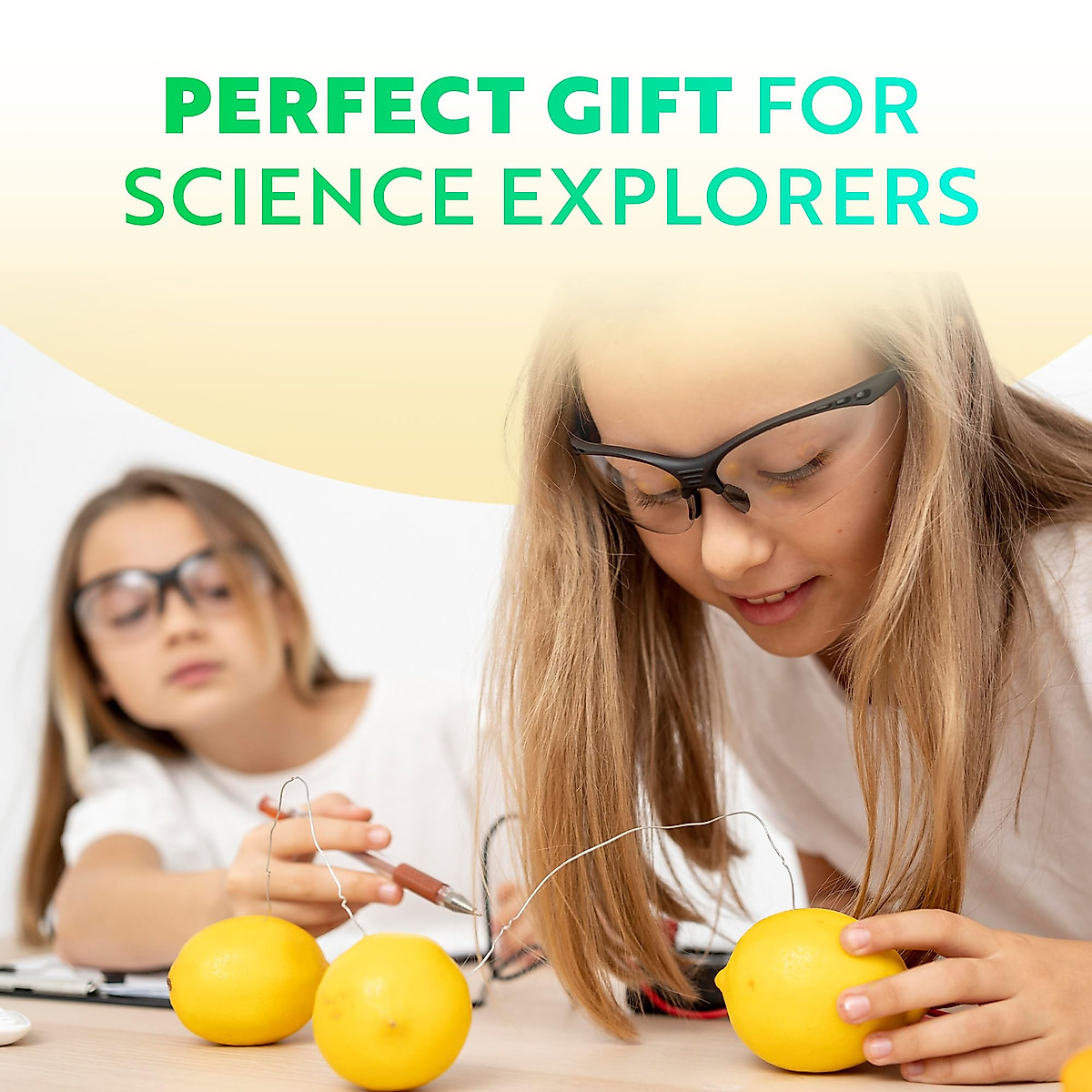 Playz Explosive Kitchen Lab Educational Science Kit for Kids Age 8-12 with 26 Science Experiments to Make Citrus Rockets, Sour LED Lights & More - Chemistry Set Toys for Boys, Girls, Teenagers & Kids