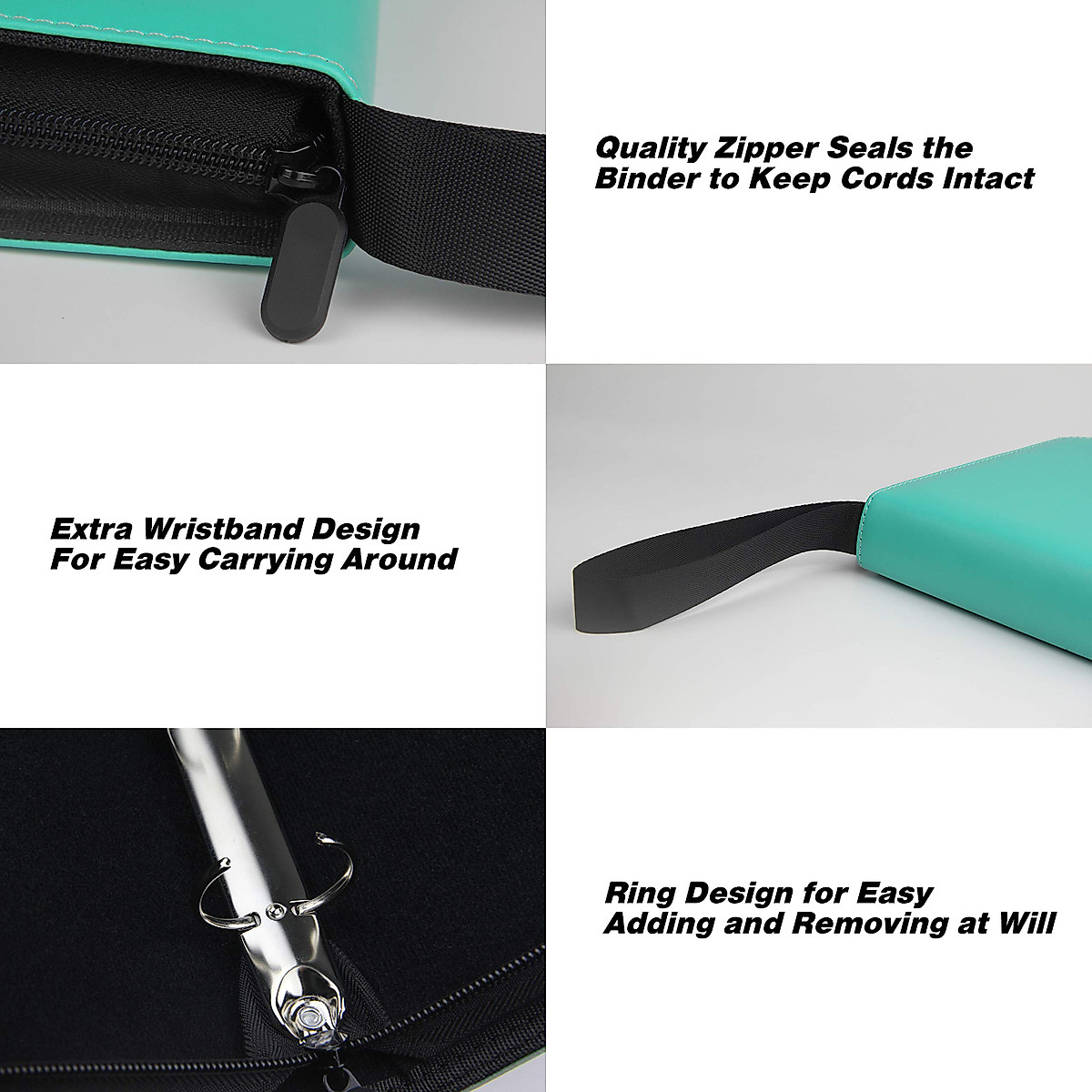 400 Pockets TONESPAC Card Binder Carrying Holder Compatible with Trading Cards Binder, Coupon Organizer Baseball Card Sleeves, Sports Cards (Teal)