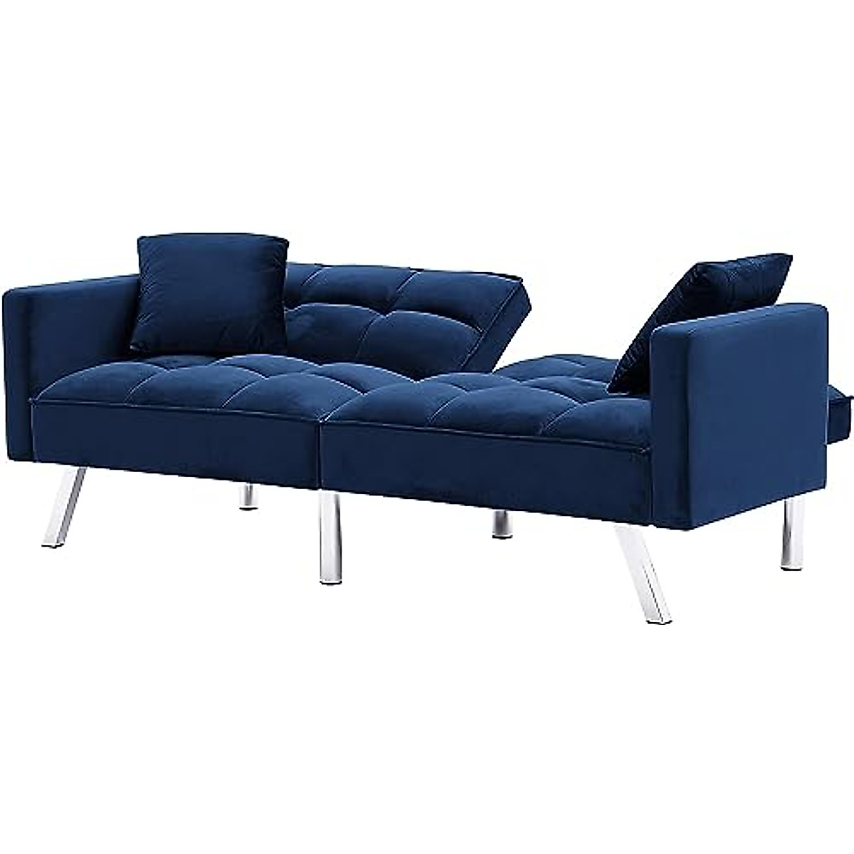 Tufted Upholstered Futon Sofa Daybed Modern Convertible Loveseat Sofa & Couch Soft Convenient Nap Sleeper Couch Bed for Home Office Apartment Furniture Sets