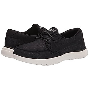 Skechers Womens Boat Shoe, Black ,7 medium US