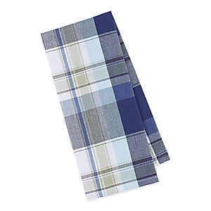 2 Embroidered Lake Kitchen Towels with 1 Plaid Towel | Relax You're at The Lake, Plaid Print, Lake Life Decor Theme Towel Set