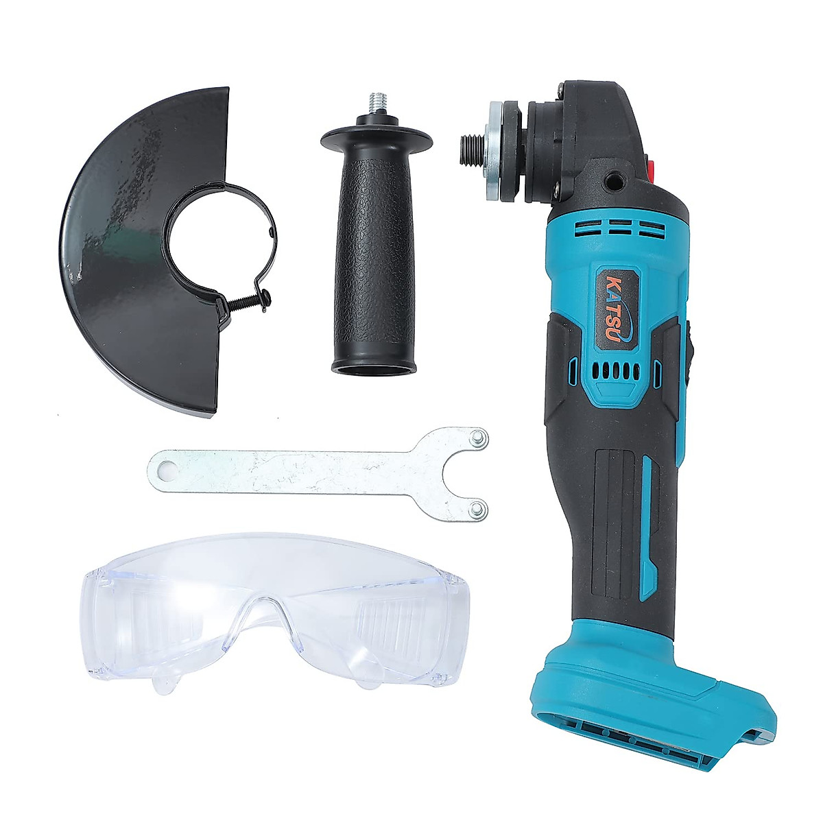 KATSU FIT-BAT 21V Cordless Angle Grinder 115mm 125mm Compact Size for Cutting Grinding Polishing and Sharpening, Batteries Not Included 102604