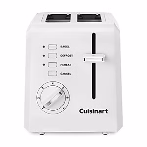 Cuisinart CPT-122 Compact Plastic 2-Slice Toaster, White