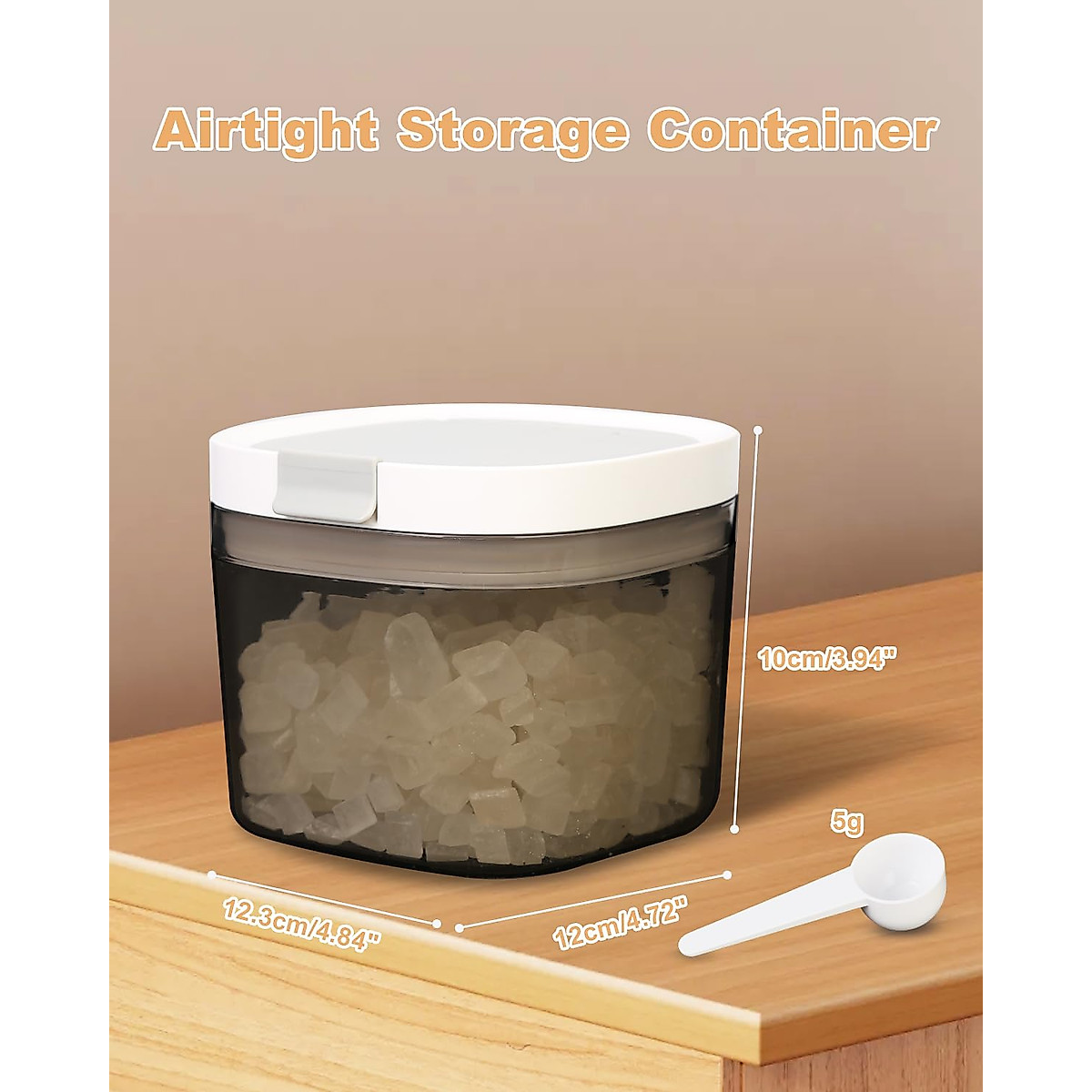 LANGMINGDE Airtight Food Storage Containers with Lid, 0.7QT/800ML BPA Free Plastic Kitchen Canister for Ground Coffee, Spices, Herbs, Candy, Snacks