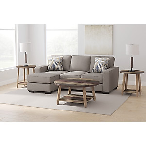 Signature Design by Ashley Greaves Modern Sectional Sofa Couch with Convertible Chaise Lounge, Beige