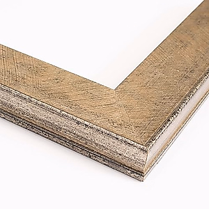 7x13 Frame Silver Solid Wood Picture Frame Width 1.75 Inches | Interior Frame Depth 0.5 Inches | Orly Contemporary Photo Frame Complete with UV Acrylic, Foam Board Backing & Hanging Hardware