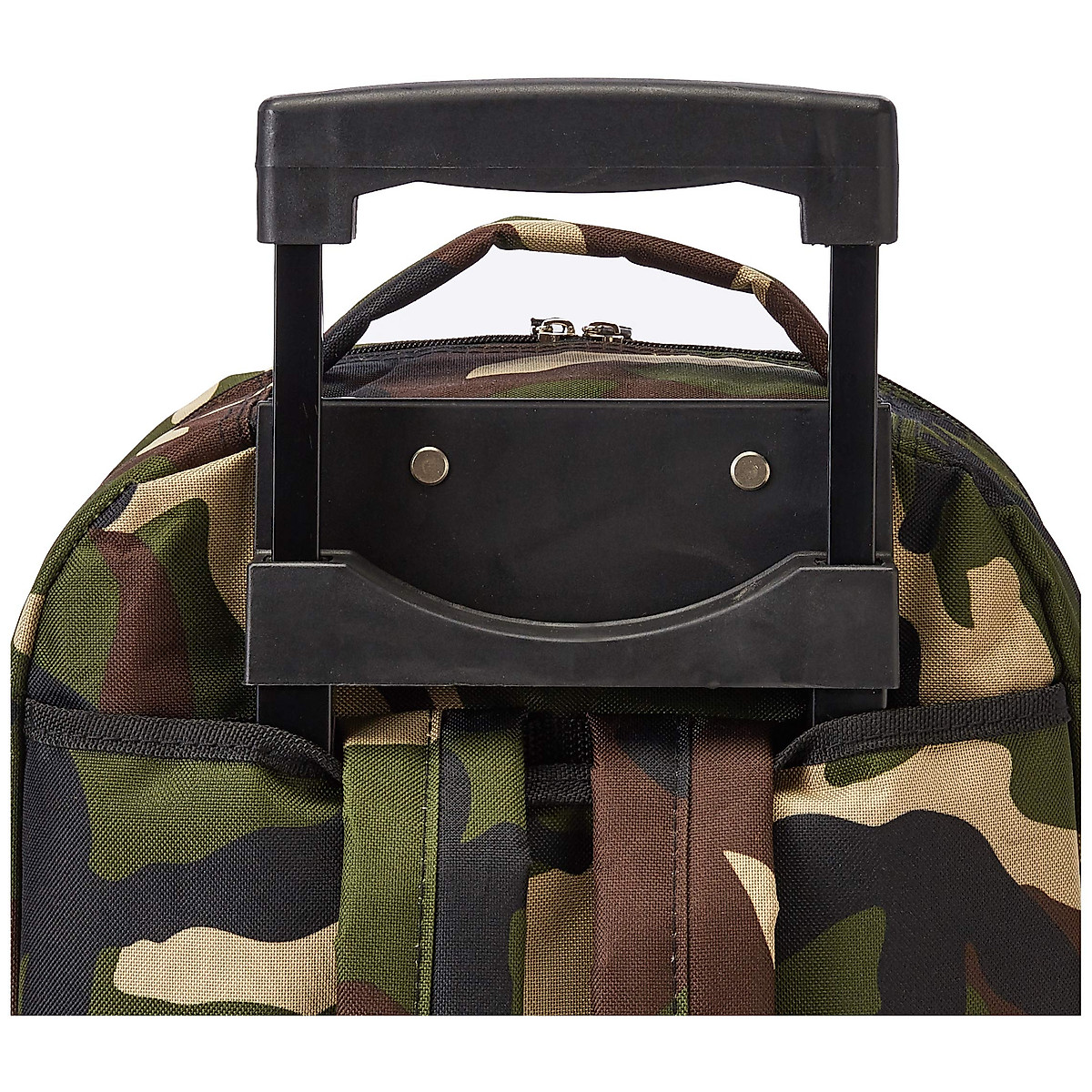 Rockland Double Handle Rolling Backpack, Camouflage, 17-Inch