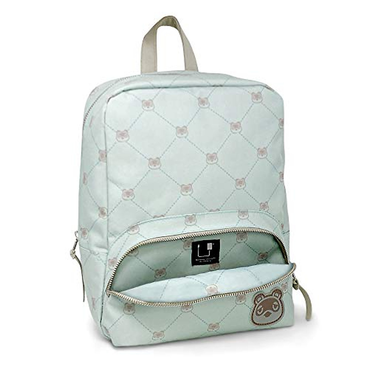 Controller Gear Animal Crossing - Small Backpack Mini Bookbag Travel Bag for Console & Accessories - Tom Nook Quilted