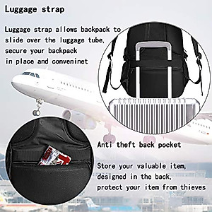 herbeier Stylish Rodeo Bull Rider American Flag Travel Backpack with USB Charging Port for Travel Business School Gifts, One Size