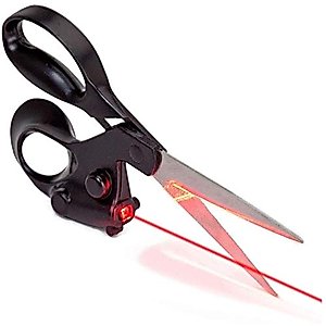 Eatbuy Guided Scissors - Pro Sewing Laser Guided Scissors Fabric Scissors, Cut Straight Fast Fabrics Paper Crafts Art, for Fabrics, Paper, Crafts Cutting