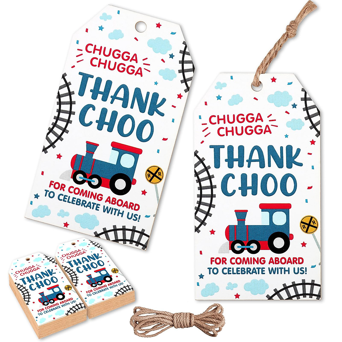Train Thank You Tags: 50 Choo-Choo Party Favor Gift Labels