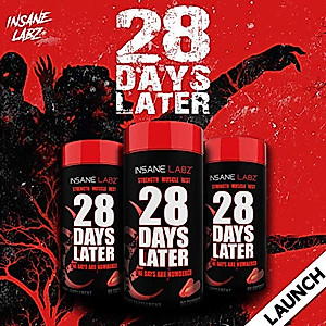 Insane Labz 28 Days Later Men’s Test Booster, Increase Stamina, Endurance, Strength and Lean Muscle Mass, 30 srvgs, 90 Capsules