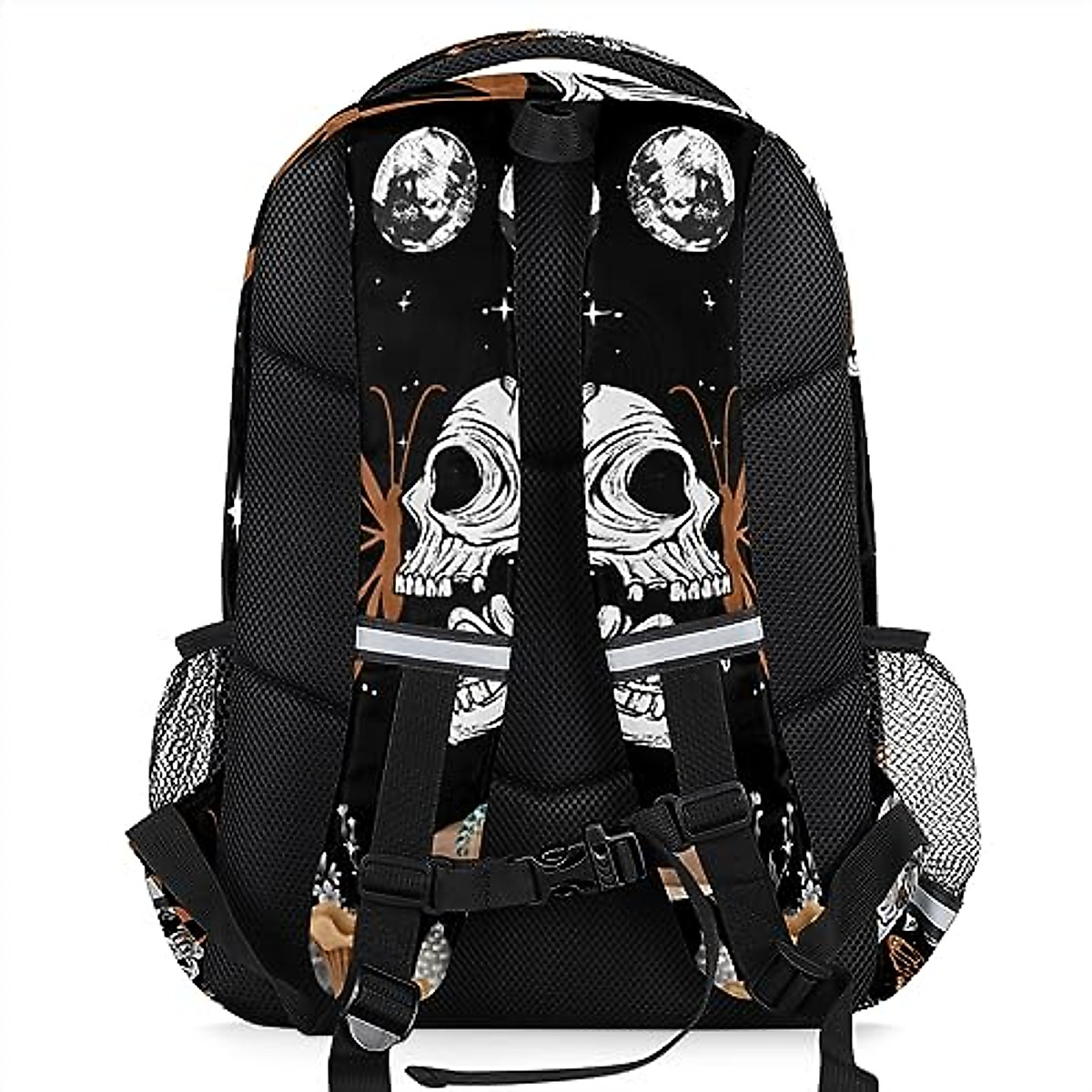 YoCosy Brown Gothic Skull Butterfly Black Galaxy Space Custom Backpack School Personalized Gifts Bookbag Laptop Purse Casual Daypack for Teen Girls Women Boys Men College Travel