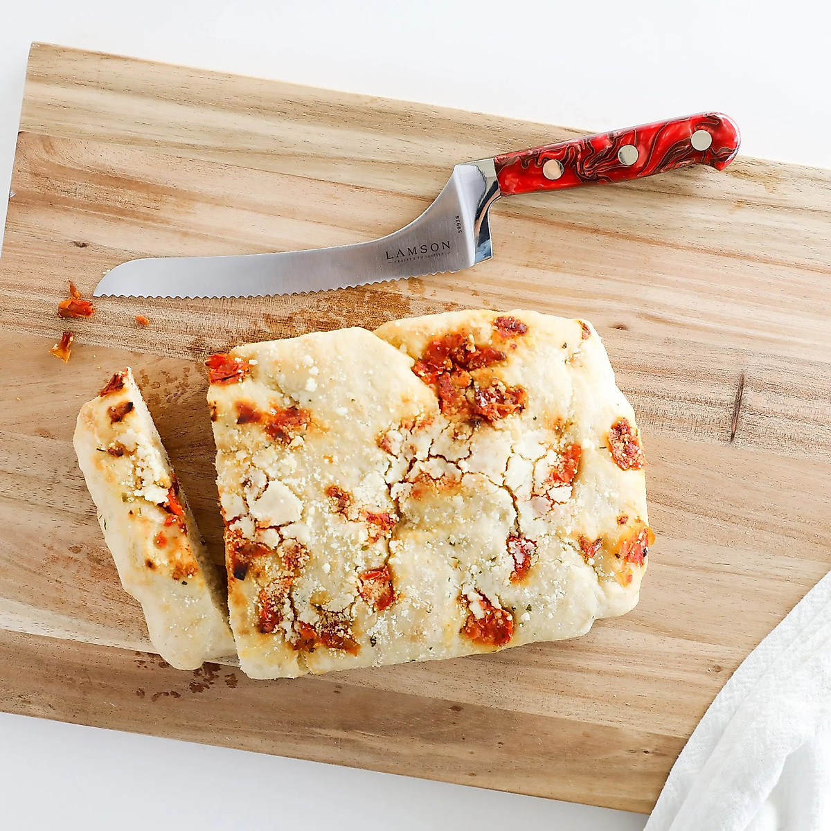 Lamson WALNUT Forged 7" Offset Bread Knife, Serrated