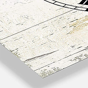 MISC Deer Wild and Beautiful Ii' Cottage 3 Panels Oversized Wall Clock - 36 in. Wide X 28 High Panels Grey Aluminum Steel Finish Battery Included