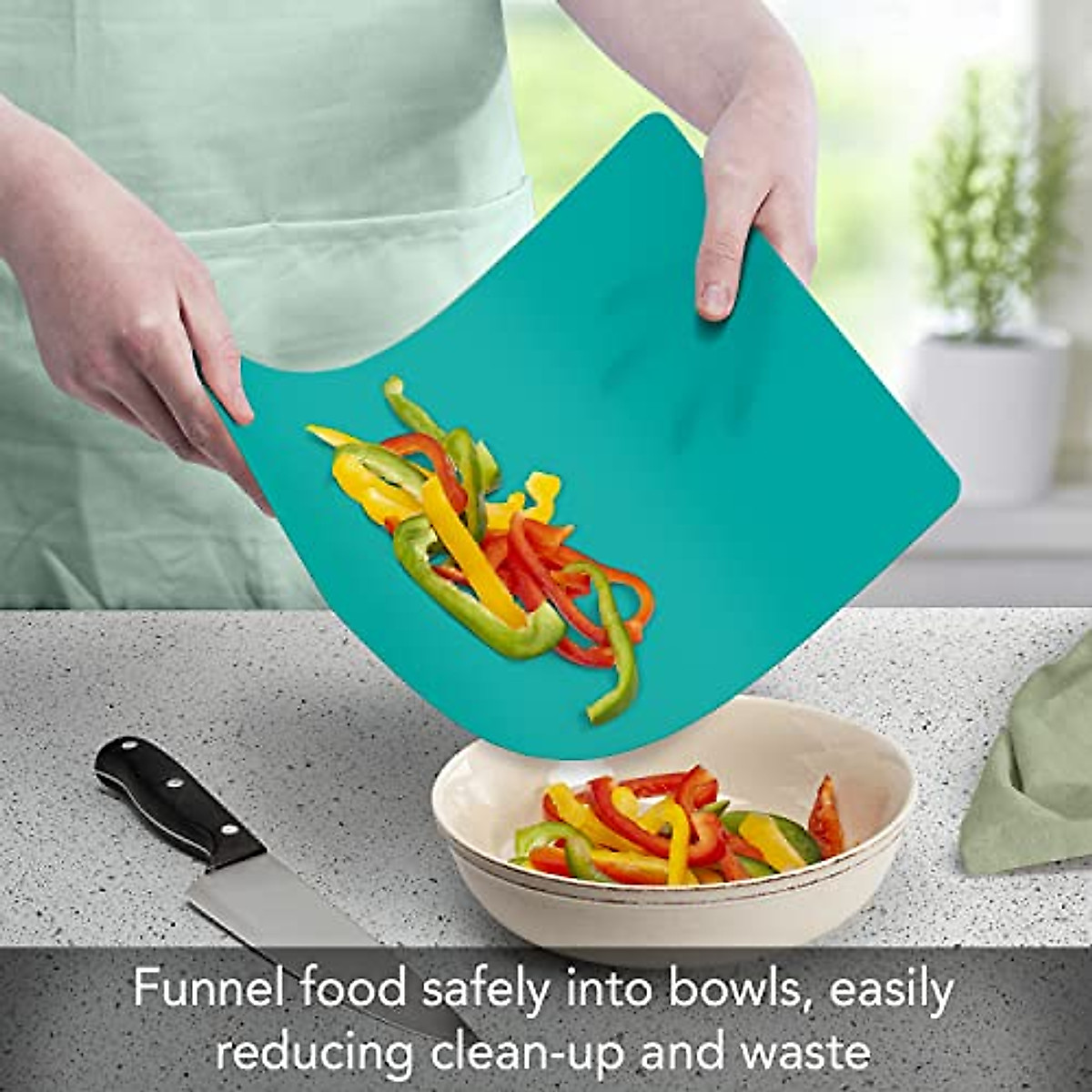 Counter Art Flexible Cutting Mats-Set of 4, Assorted Colors