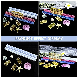 EXCEART Resin Molds Resin Molds 2Pcs Crystal Epoxy Domino Bracket Silicone Mold Domino Holder Resin Molds Hand Mold Crystal Domino Stand Mold for DIY Domino Storage Tray