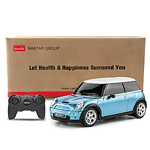 RASTAR 1:24 RC Cars Toy Mini Cooper Car for Kids Mini Cooper S Remote Control Car - Blue