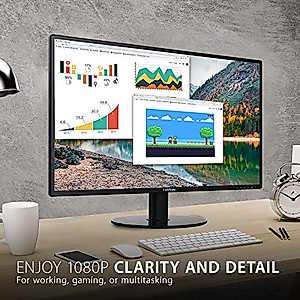 ViewSonic VA2746MH-LED 27 Inch Full HD 1080p LED Monitor with HDMI and VGA Inputs for Home and Office Black