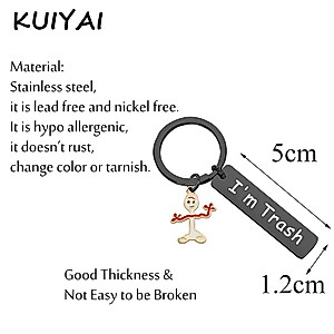 KUIYAI Movie Inspired Gift I'm Trash Keychain Inspiration Gift (I'm Trash)