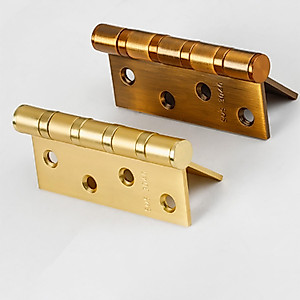 WJXFHTD Hinges for Doors Interior Stainless Steel Doorway Hinge Black Hinges for Interior Doors Door Hinges Brushed Nickel (Dark Brown)